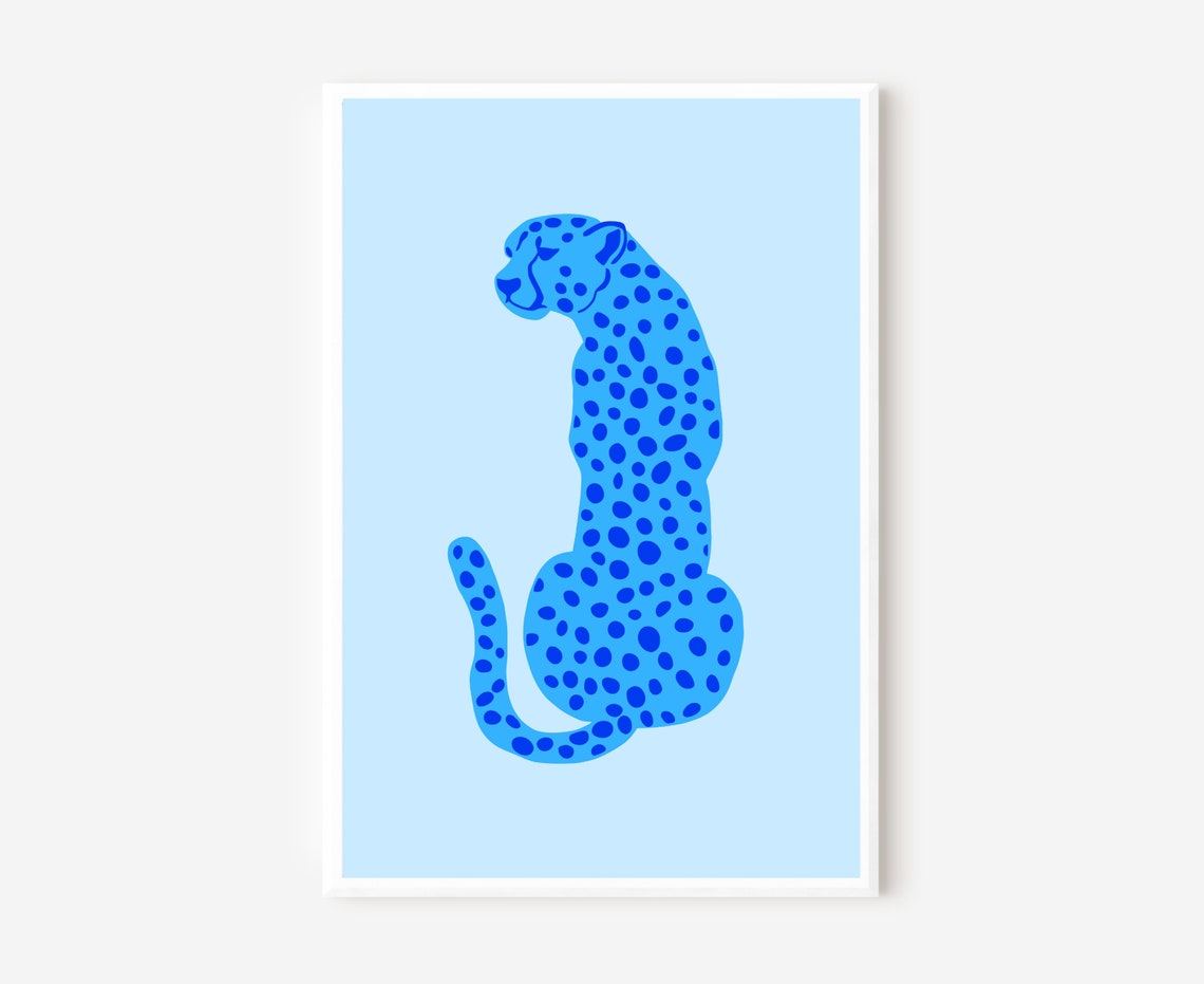 Blue Preppy Wall Art Pack of 9 digital Download Digital | Etsy