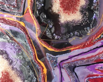 Geo Resin Wall Art - Etsy