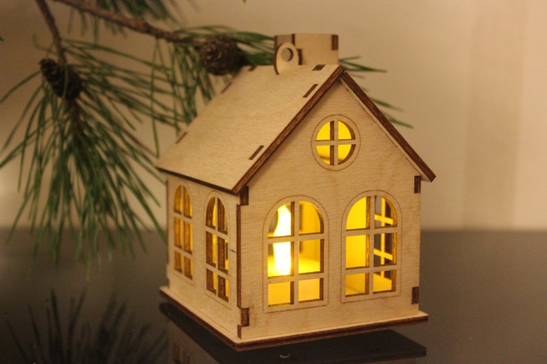 Christmas Wooden House - Mini House - Christmas Decoration - Christmas ...