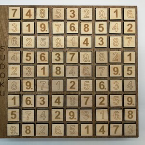 Wooden Sudoku Game - Personalised Handmade Board Game - Etsy