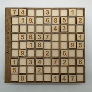 Wooden Sudoku Game - Personalised Handmade Board Game - Etsy