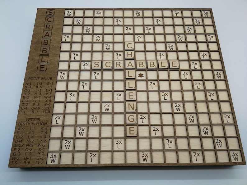 Personalised Wooden Board Game - Wooden Scrabble Game - Handmade Board ...