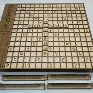 Personalised Wooden Board Game - Wooden Scrabble Game - Handmade Board ...