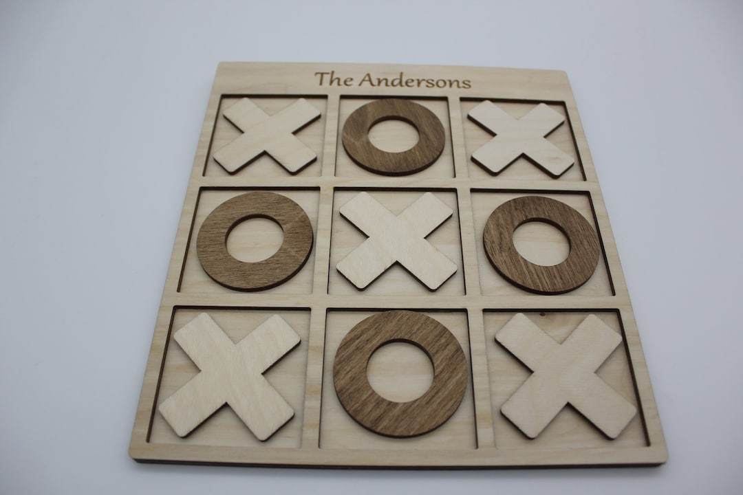 Personalized Tic Tac Toe - Wooden Table Game - Family Game - Game for ...