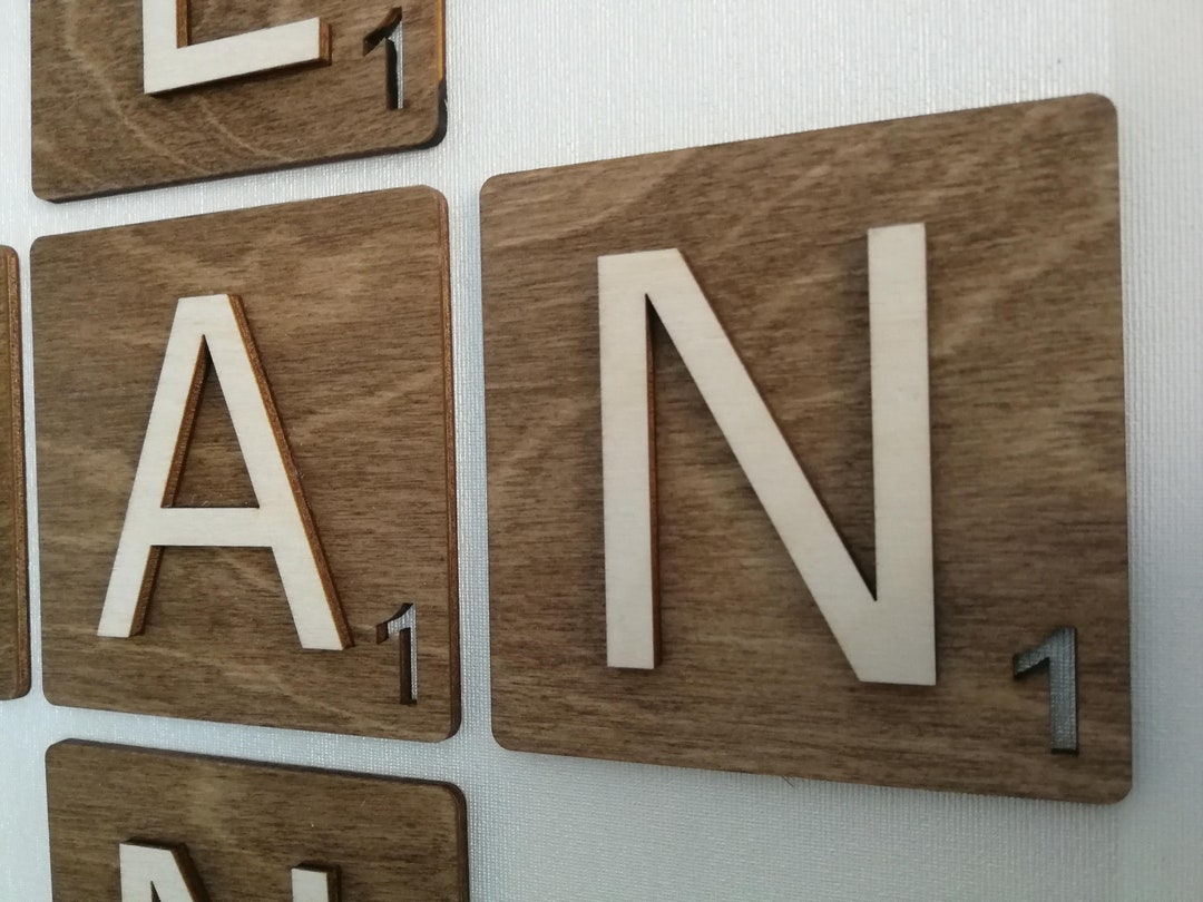 Scrabble Tiles - 3D Wooden Letters - Personalized Wall Decor - Custom ...