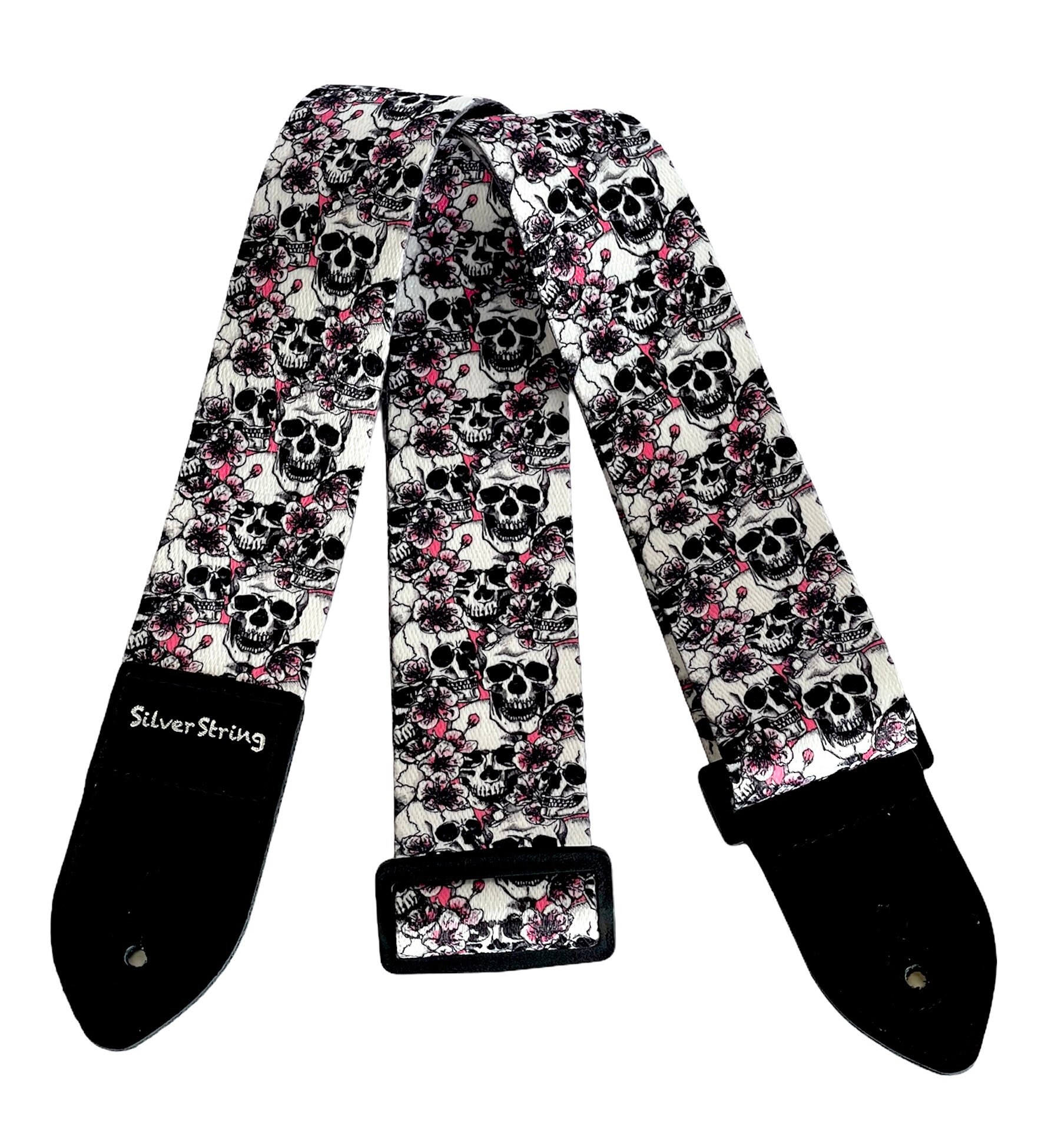 Silverstring Custom 2” Skulls N’ Roses Guitar Strap. the Perfect Strap ...