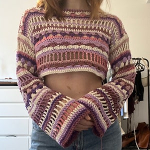 CROCHET PATTERN: Mesh Crochet Jumper ** This is Not a Physical Item, It ...