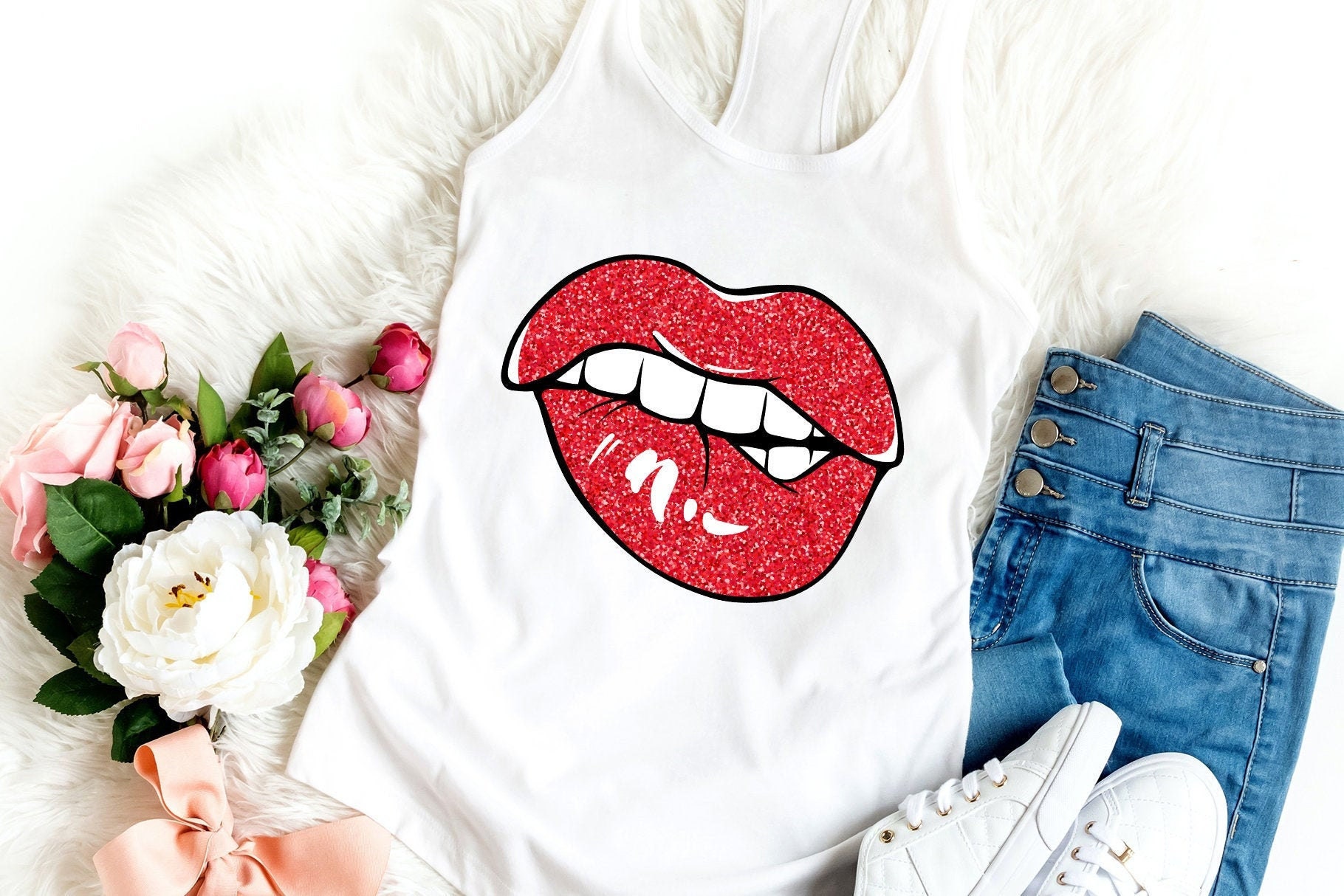Glitter Lips Svg Png Lips Sublimation Biting lips Golden - Etsy.de