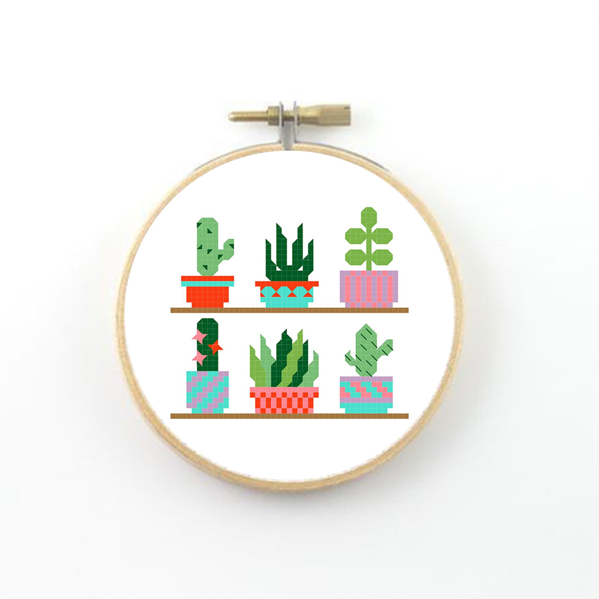 Mini Cactus Cross Stitch Pattern Cacti Counted Cross Stitch | Etsy