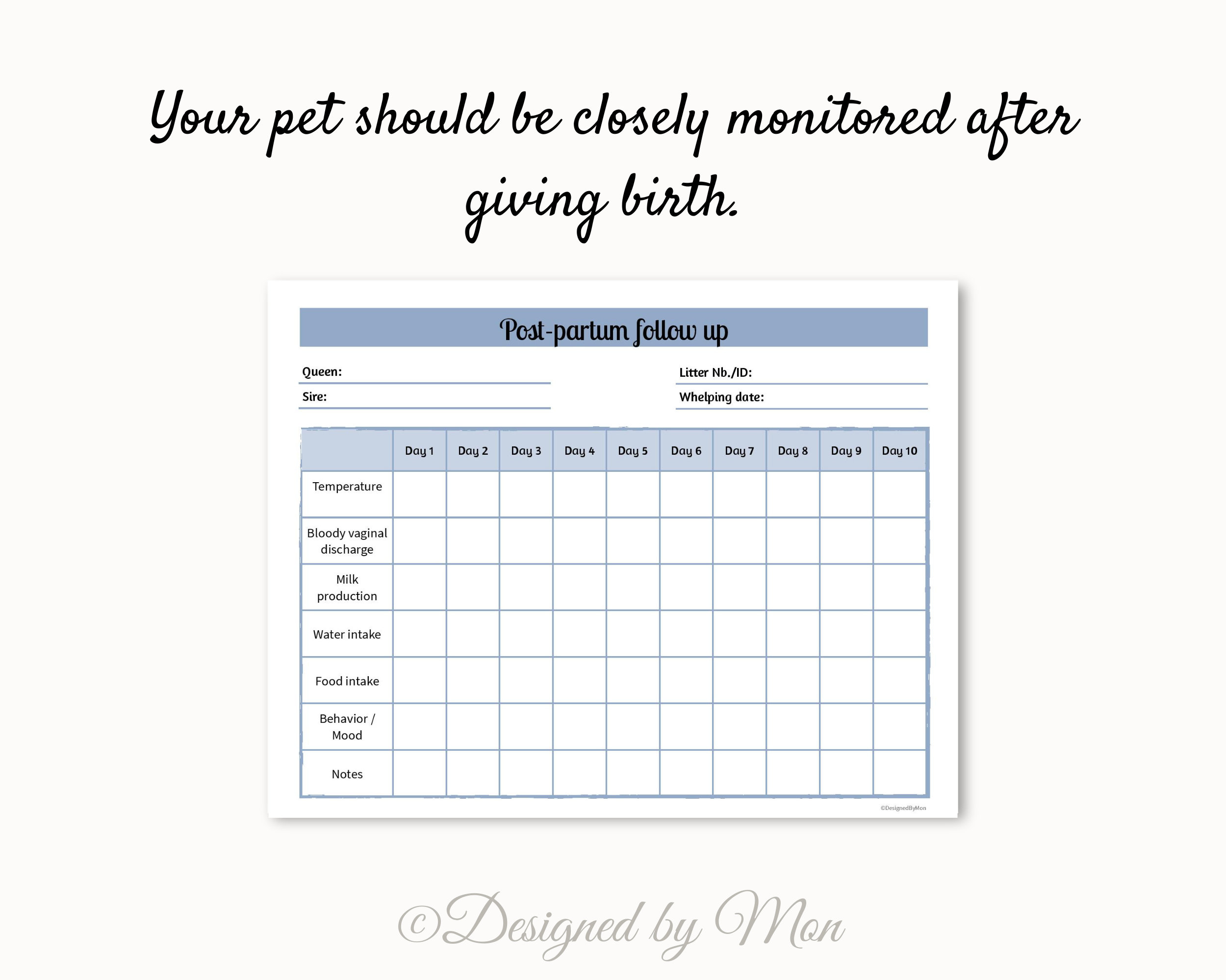 Essential Cat Breeding Charts Minibundle for Cat Breeders - Etsy