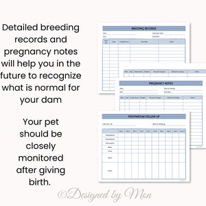 Dog Breeder Records Bundle - Whelping Records , Litter Records, Dog ...