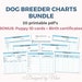 Basic Breeder Charts and Breeder Forms Bundle for Puppy Breeding ...