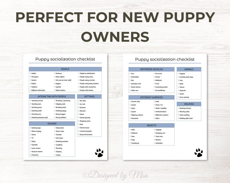 Minimalist Pet Planner for New Puppy Owners Puppy Planner Pet Care ...
