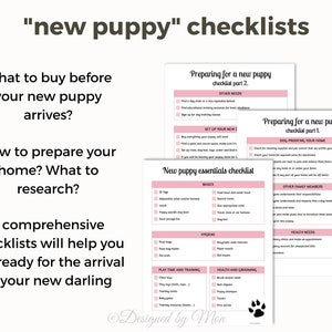 Pet Planner for New Puppy Owners - Pet Care Journal, Puppy Planner ...