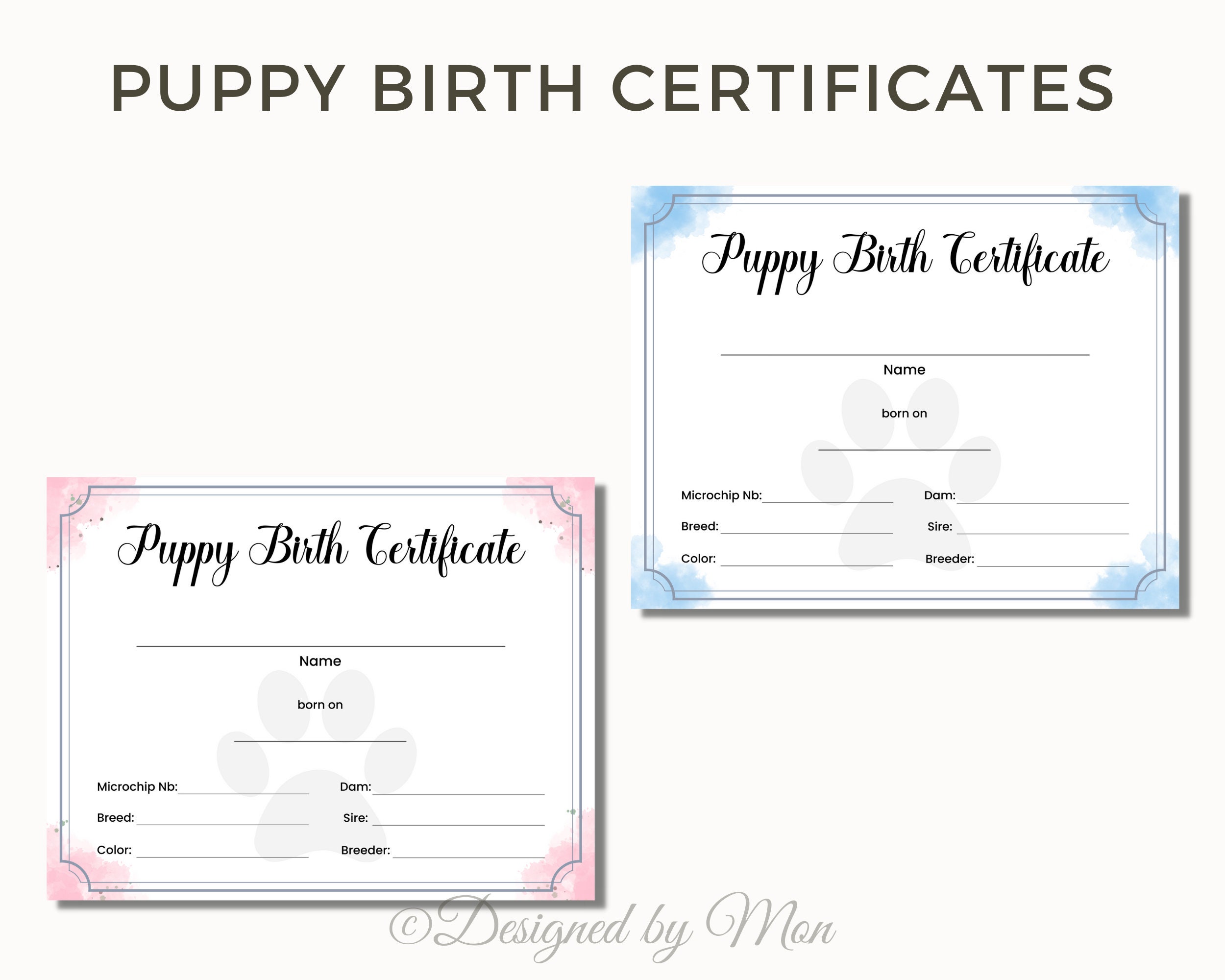 Puppy Pack Printables for Dog Breeding Puppy Kit Puppy - Etsy Australia