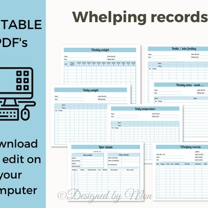 EDITABLE Dog Breeder Records for Dog Breeding - Dog Breeder Forms ...