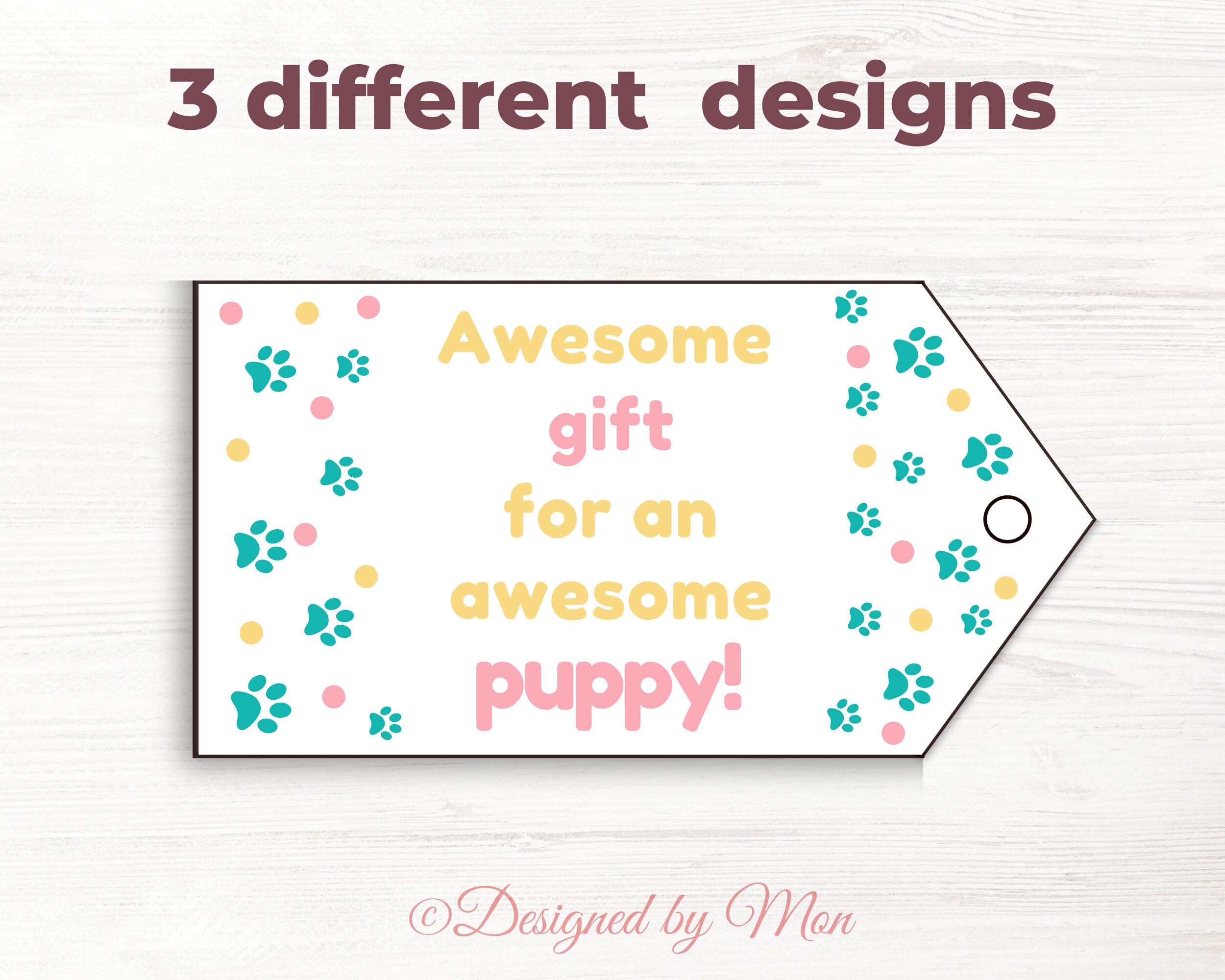 Printable Puppy Gift Tags - Dog Treats Tags, Homemade Treats Tags, New ...