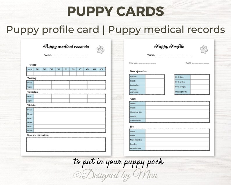 The Ultimate Dog Breeder Charts Bundle With Your Custom Color Breeder ...