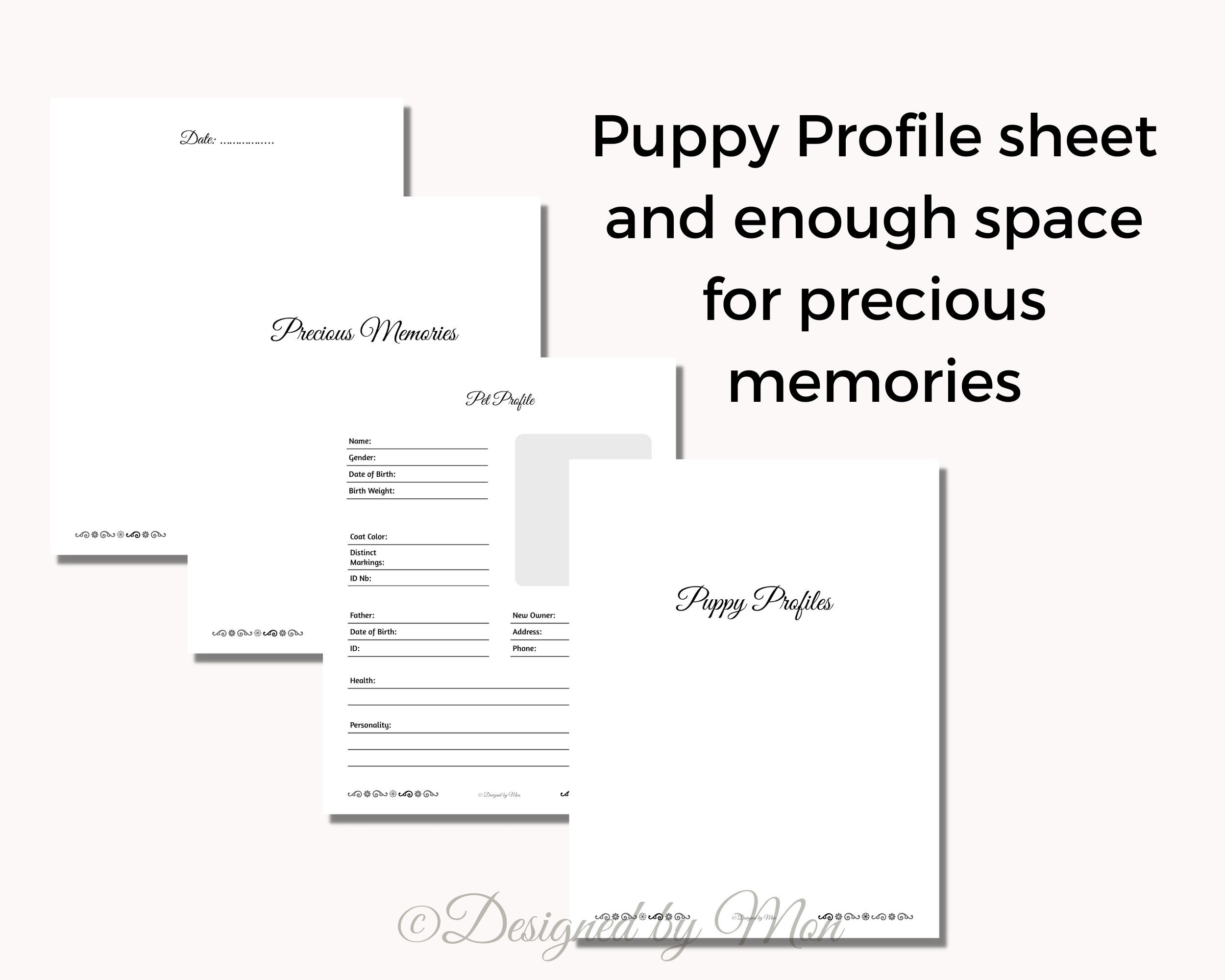 Dog Breeder Records Bundle With Whelping Records: Printable Dog Breeder ...