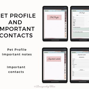 Digital Boho Pet Planner for Goodnotes - Dog Planner, Dog Health ...
