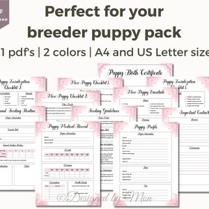 Puppy Pack Printables for Dog Breeding Puppy Kit Puppy - Etsy