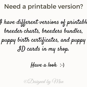 EDITABLE Dog Breeder Records for Dog Breeding - Dog Breeder Forms ...