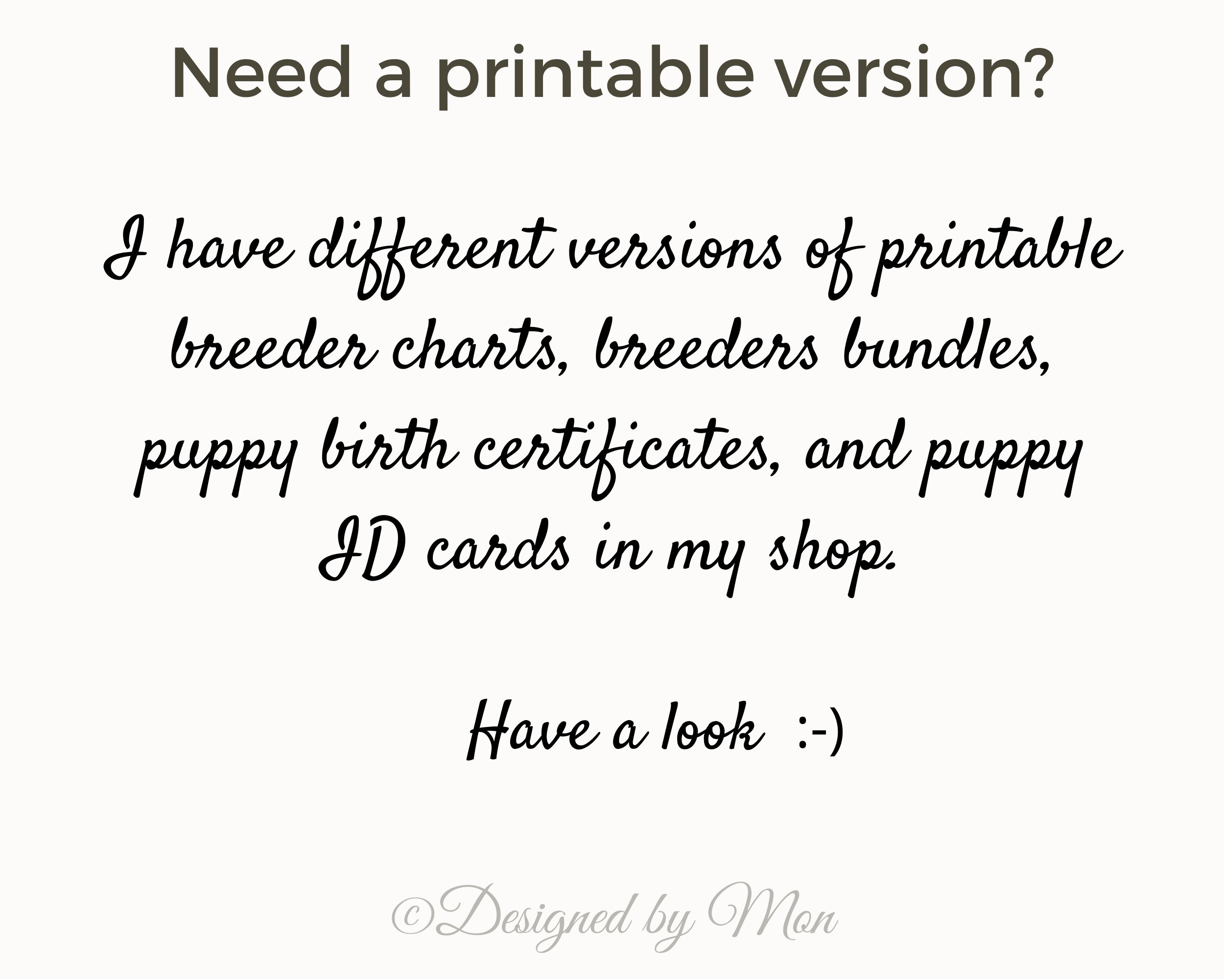 EDITABLE Dog Breeder Records for Dog Breeding - Dog Breeder Forms ...
