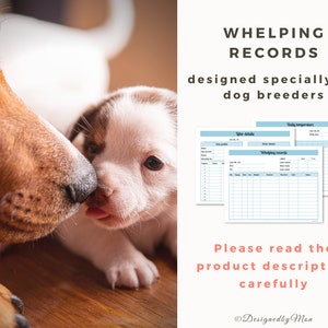 EDITABLE Dog Breeder Records for Dog Breeding - Dog Breeder Forms ...