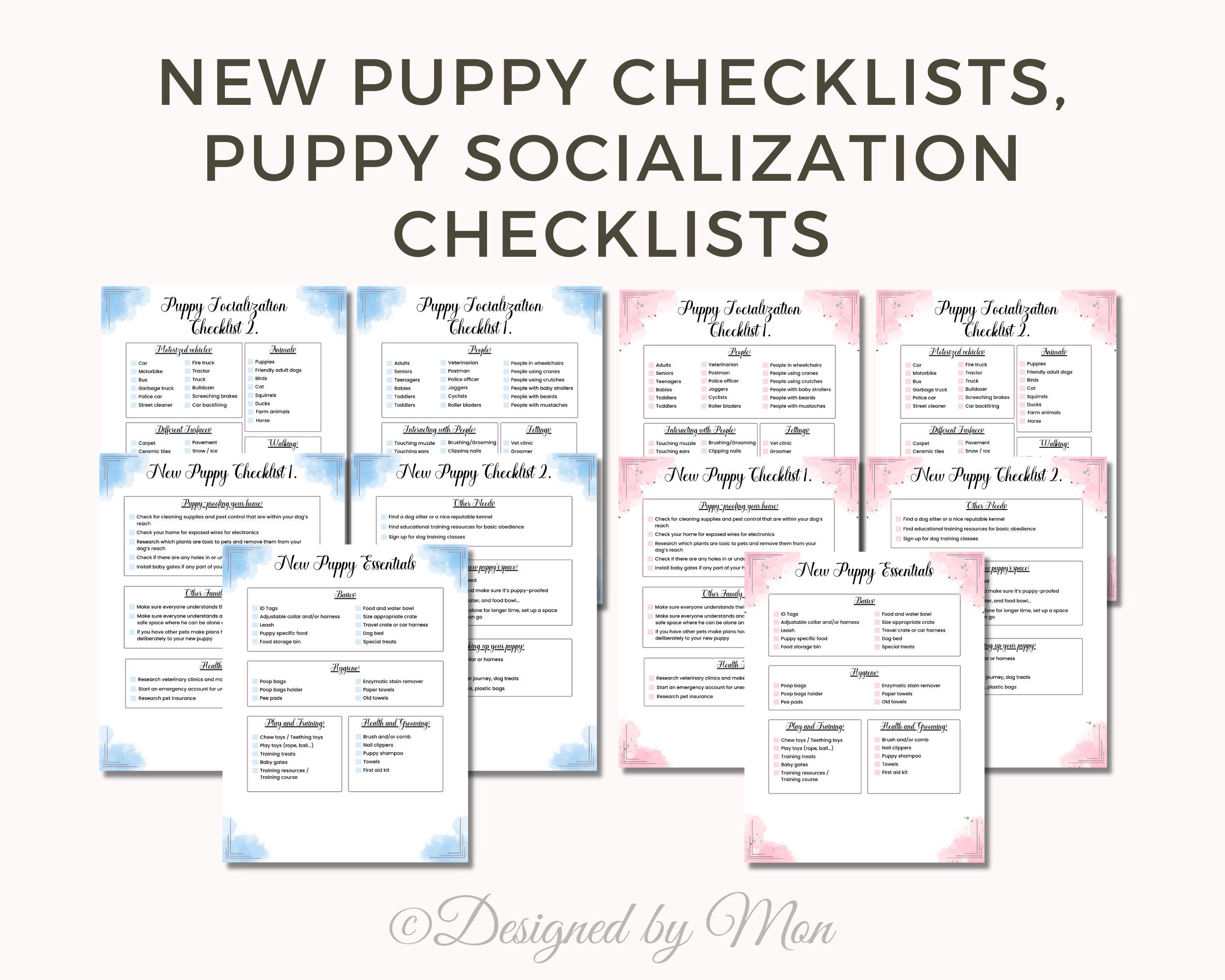 Puppy Pack Printables for Dog Breeding - Puppy Kit | Puppy Packs | Dog ...
