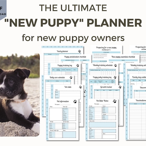 Minimalist Pet Planner for New Puppy Owners Pet Care Journal - Etsy
