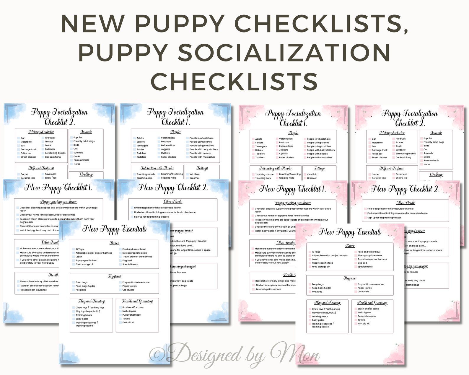 Puppy Pack Printables for Dog Breeding Puppy Kit Puppy - Etsy