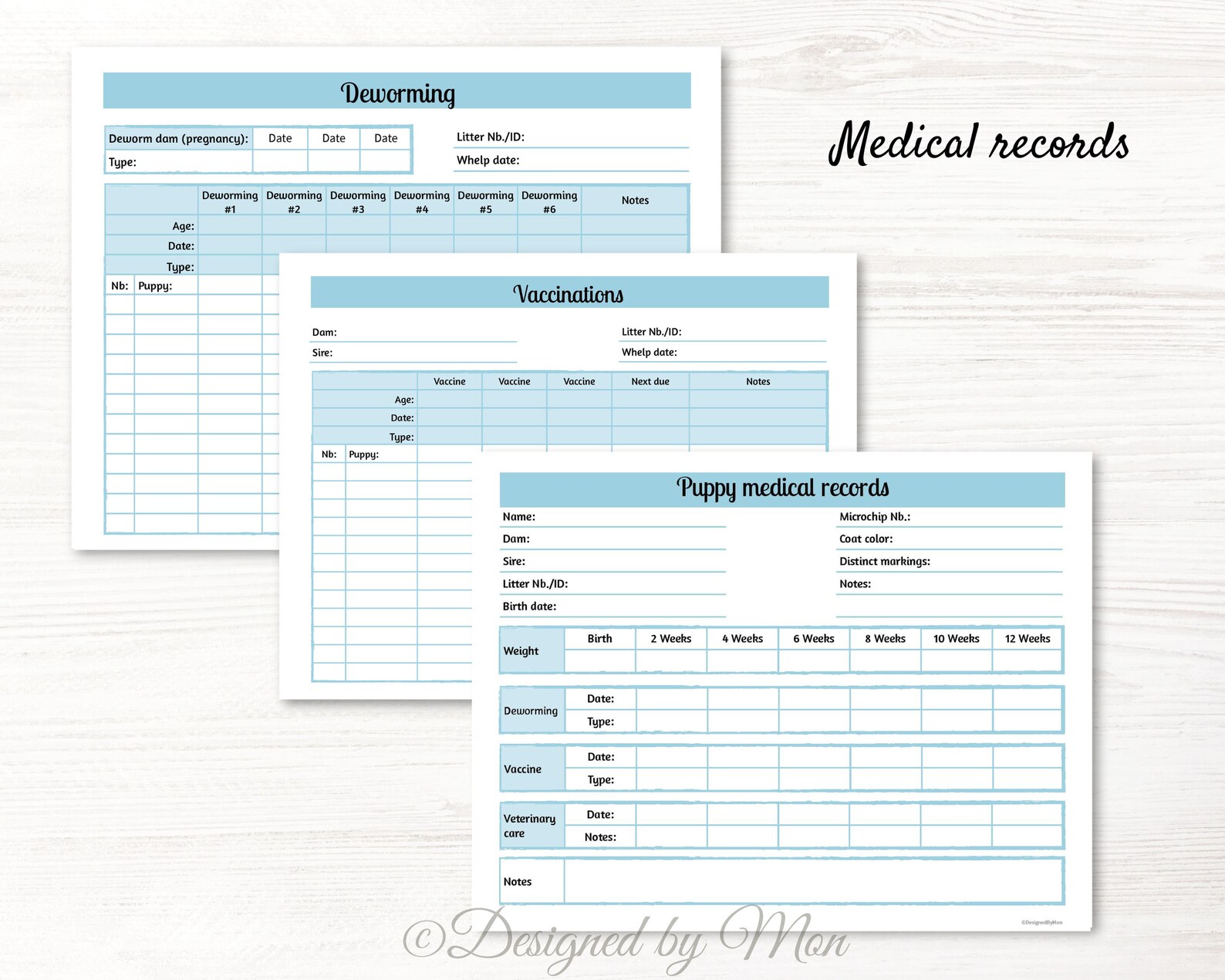 EDITABLE Dog Breeder Records for Your Dog Breeding Business - Dog ...