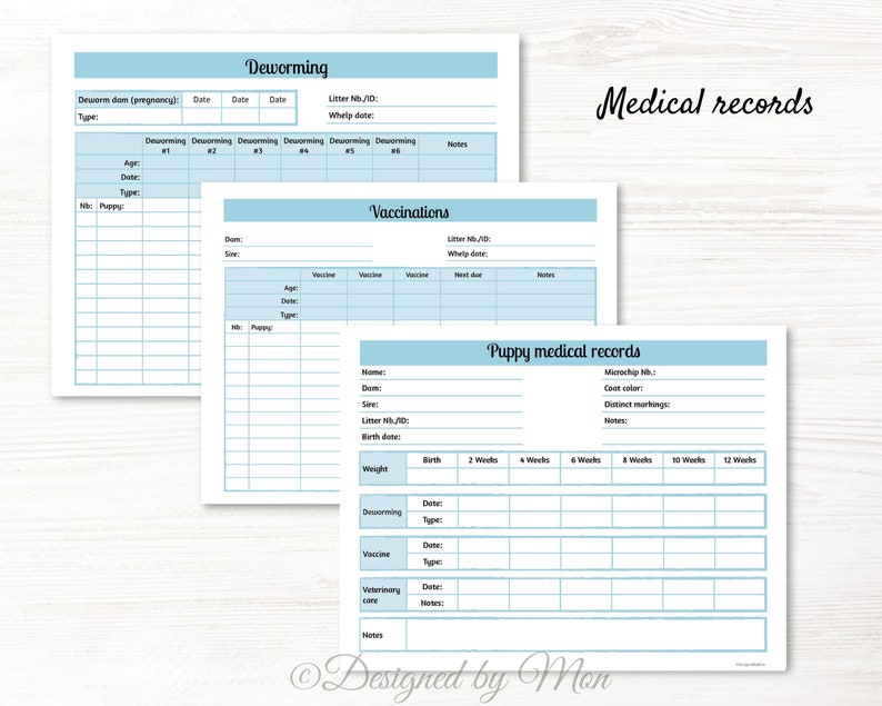 EDITABLE Dog Breeder Records for Your Dog Breeding Business - Dog ...