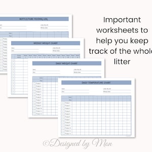 Dog Breeder Records Bundle - Whelping Records , Litter Records, Dog ...