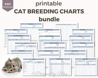 Cat Breeding Charts - Etsy
