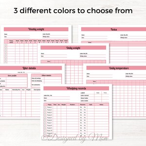 Basic Breeder Charts and Breeder Forms Bundle for Puppy - Etsy