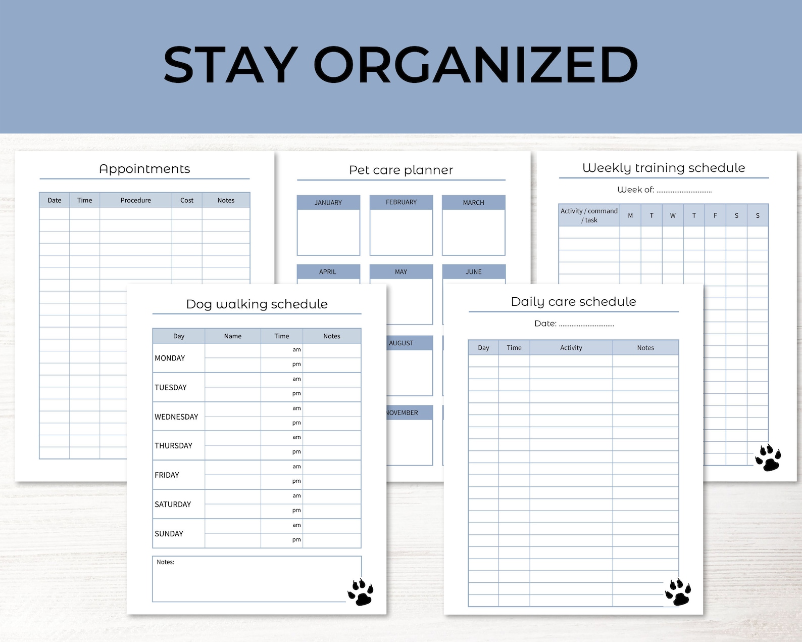 Printable Pet Planner for New Puppy Owners Puppy Planner - Etsy
