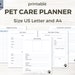 Minimalist Pet Planner for New Puppy Owners Puppy Planner Pet Care ...