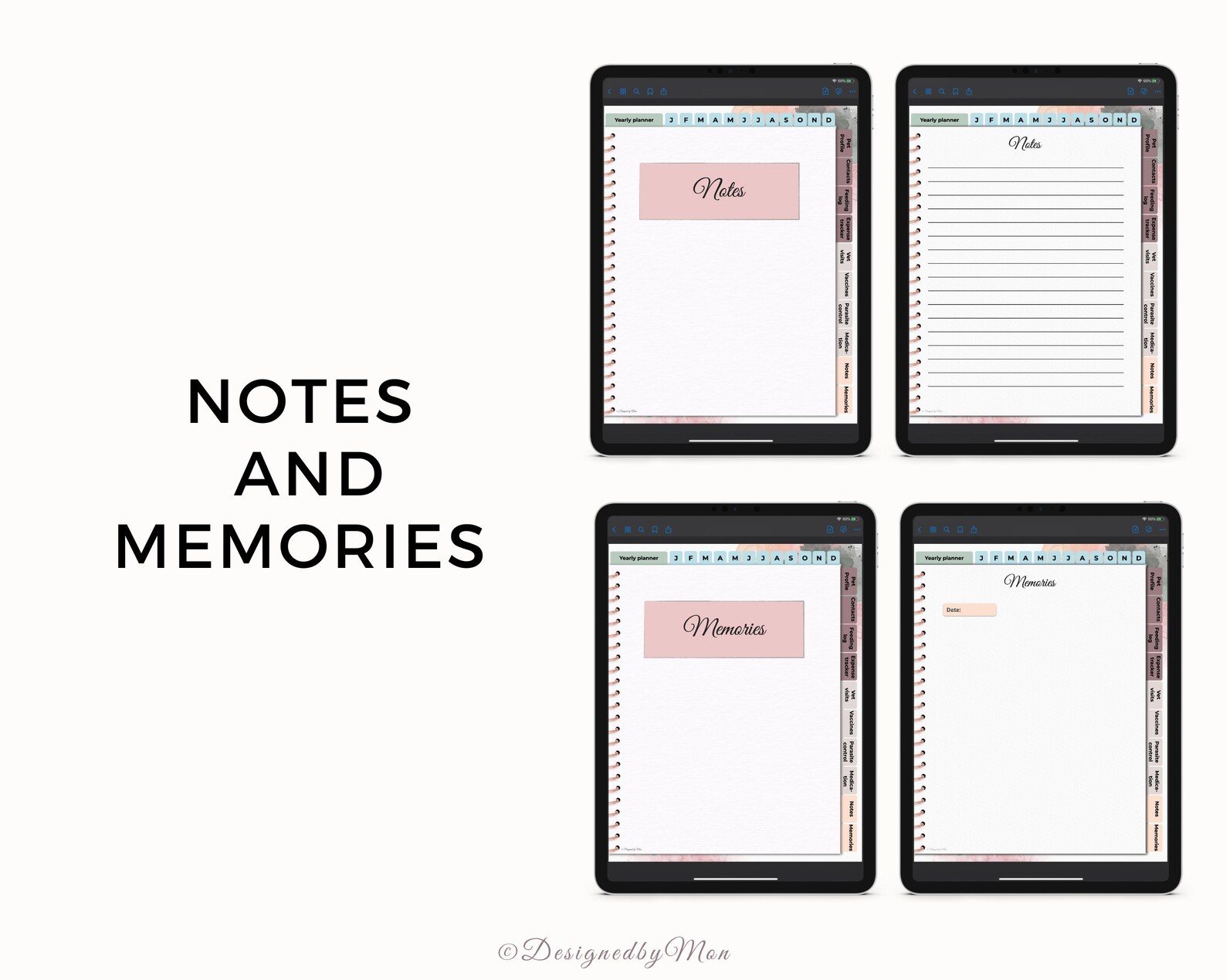 Digital Boho Pet Planner for Goodnotes Dog Planner, Dog Health Records ...