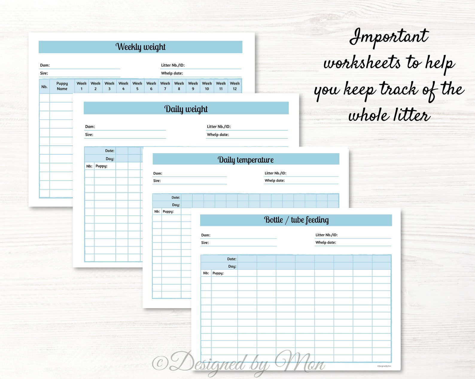 EDITABLE Dog Breeder Records for Your Dog Breeding Business - Dog ...