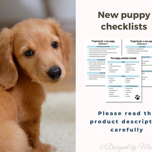 New Puppy Essentials Printable Checklists, New Puppy Shopping List ...