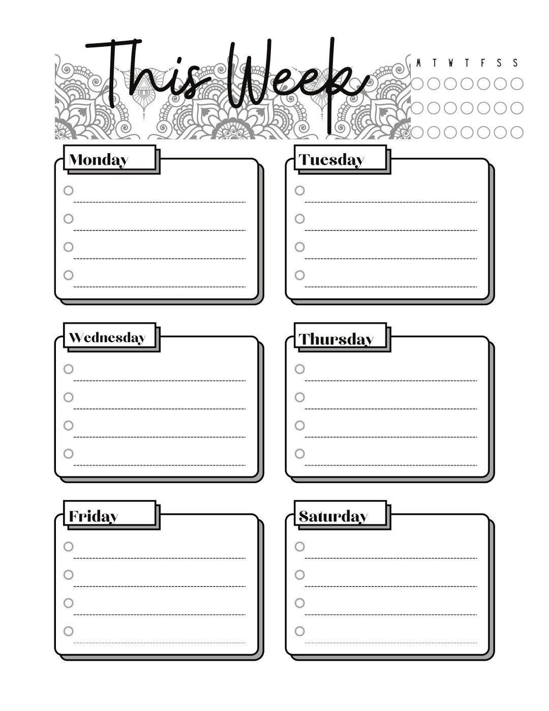 20 Page Weekly Planner Printable Back to School Edition Weekly Planner ...