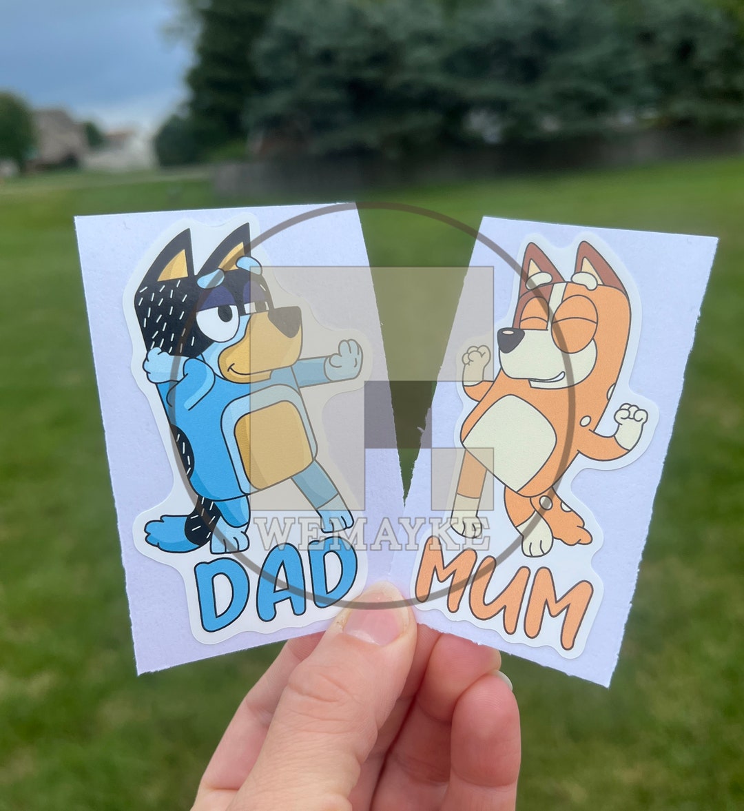 Dog Family - Mum, Mom, and Dad Sticker Decal - Etsy