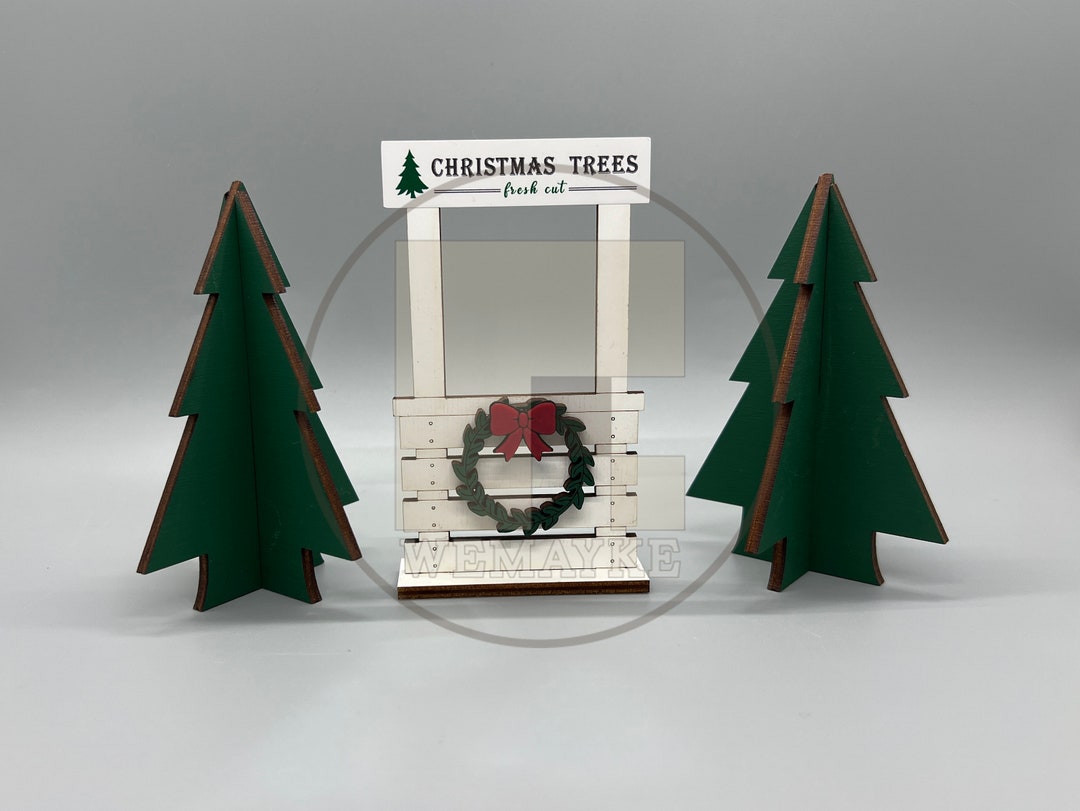 Tree Farm Decor - Christmas Tree Stand - Tier Tray Decor - Mini ...