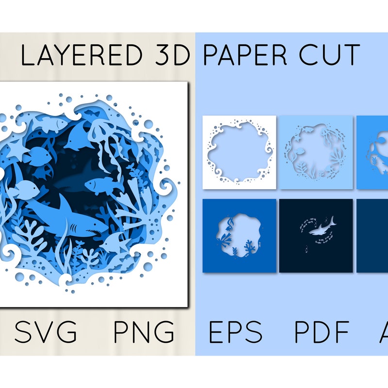 Shadow Box Card Svg - Etsy