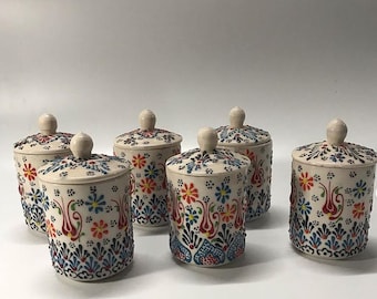 ceramic spice jars house shaped ceramic box Handmade ceramic cruet ...