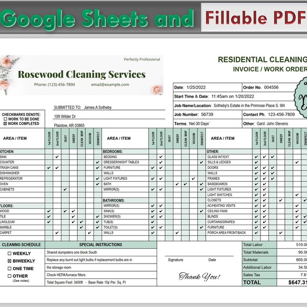 Cleaning Business Document Bundle Editable Cleaning Business Documents ...