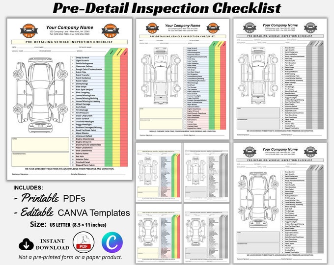 Pre-inspection Convertible Coupe Checklist for Auto Detailers ...