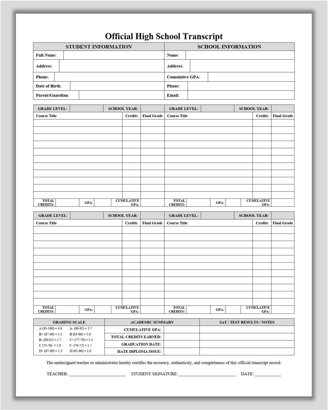 What Is A High School Transcript Here Is My High School Transcript
