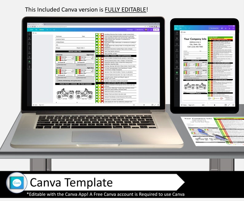 ATV Multi-point Inspection Checklist, Pre-purchase / Preventive ...